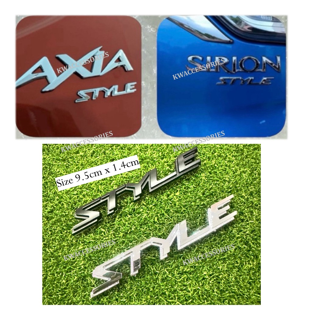 Emblem Logo style axia new model myvi sirion alza Axia Viva | Shopee ...