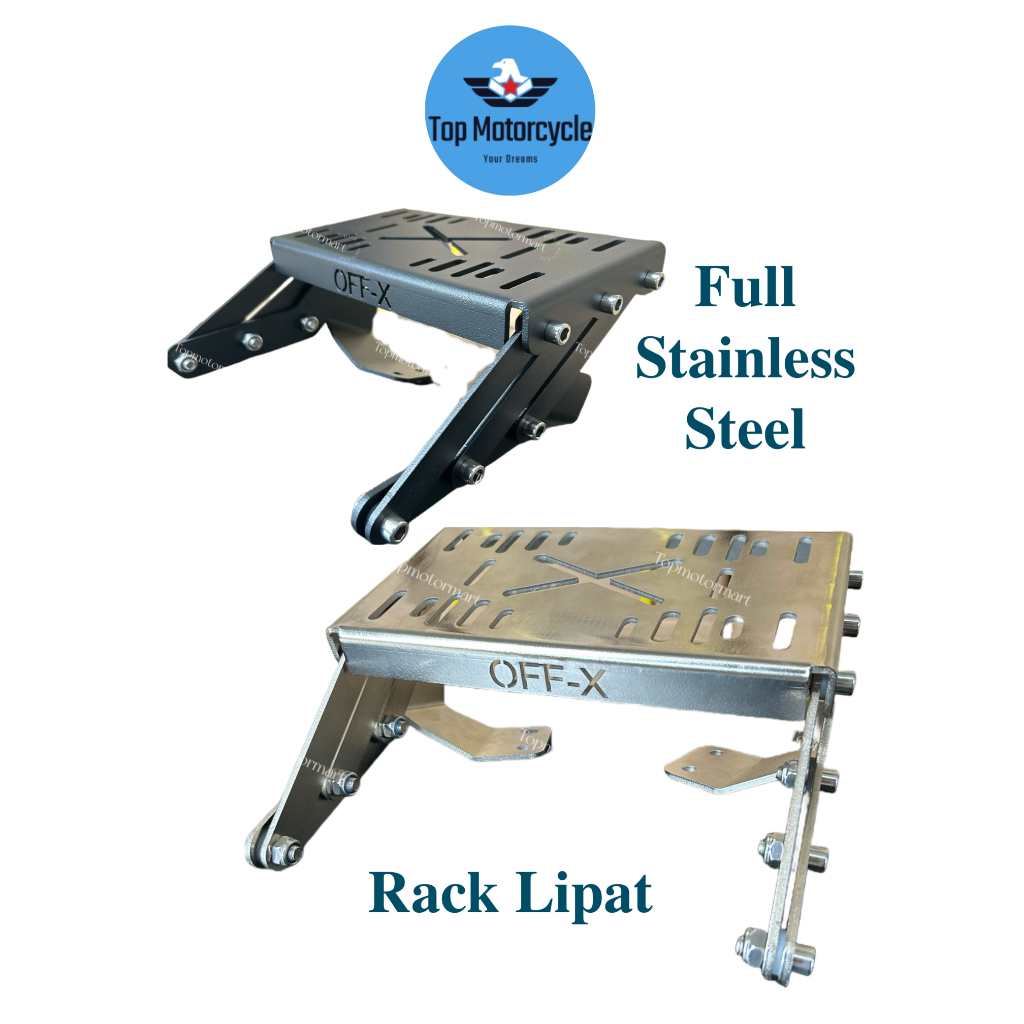AA Racing Motorcycle Stainless Steel Monorack Rack Lipat Motor Box ...