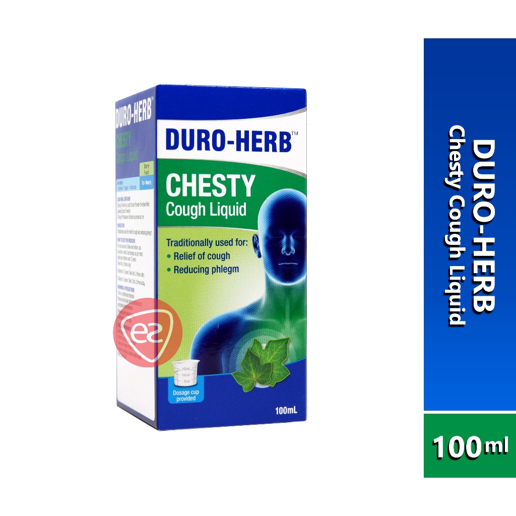 (EXP: 03/2027) Duro-Herb Chesty Cough Liquid 100ml With Dried Ivy Leaf ...