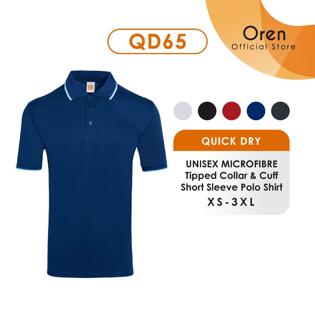 Oren Sport QD Quick Dry Collar Shirt QD65 | Shopee Malaysia