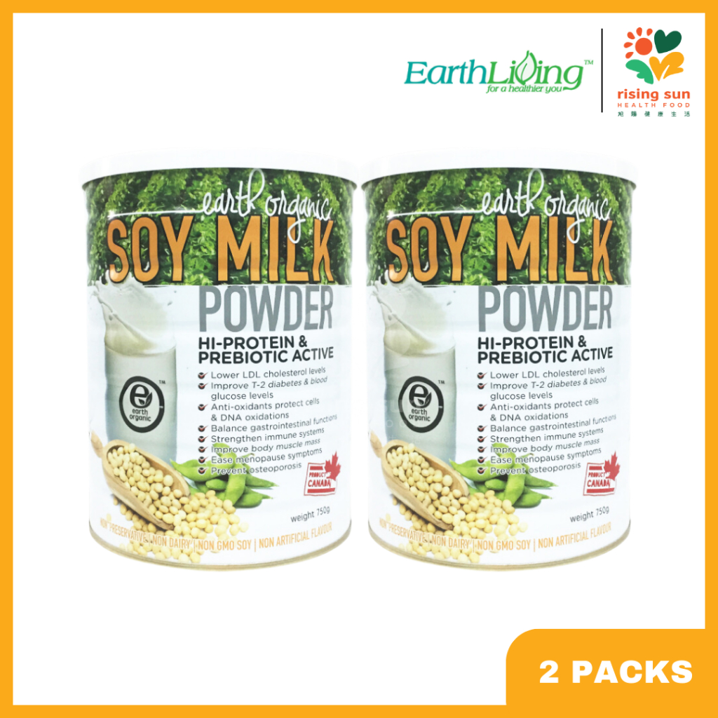 Earth Living Organic High Protein Soymilk Powder (750g x 2) - Twin Pack | Shopee Malaysia