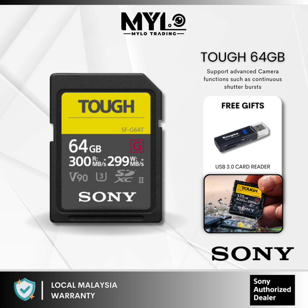 (READY STOCK) - Sony 64GB SF-G Tough Series UHS-II SDXC Memory Card For ...