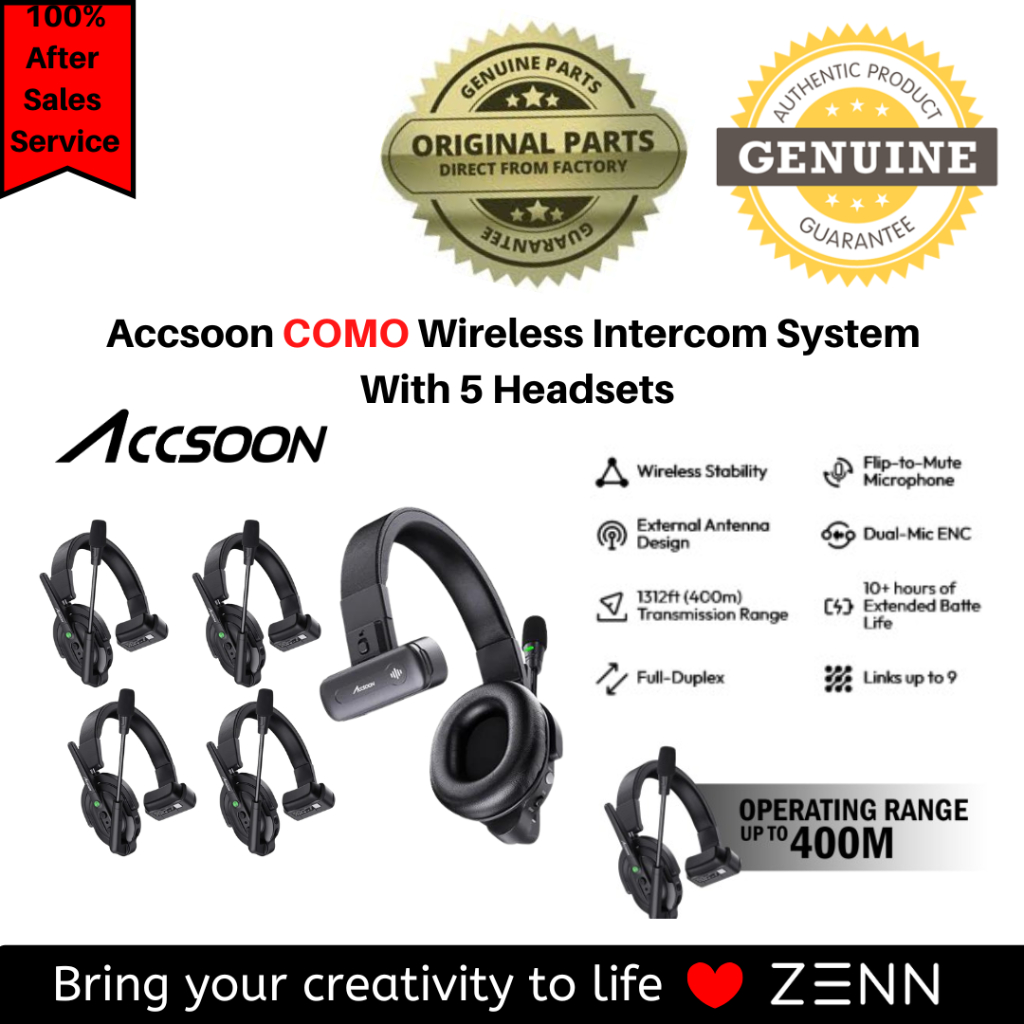 Accsoon COMO Wireless Intercom System With 5/6/7/8/9 Headsets | Shopee ...