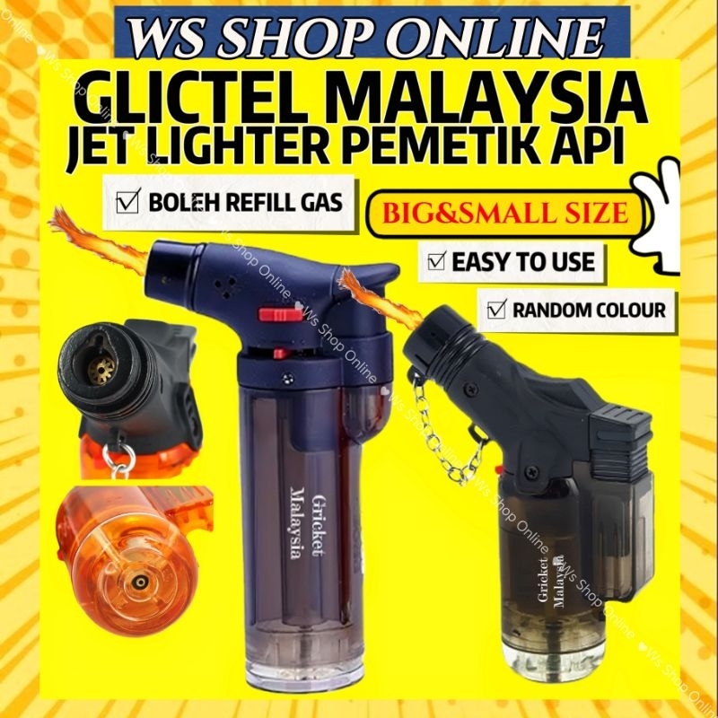 Glictel Malaysia WindProof Jet Flame Lighter Api Tajam / Pemetik Api🔥 ...