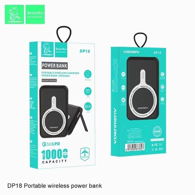 Denmen PD + 15W Wireless Fast Charging Power Bank (10000mAh) | Shopee ...