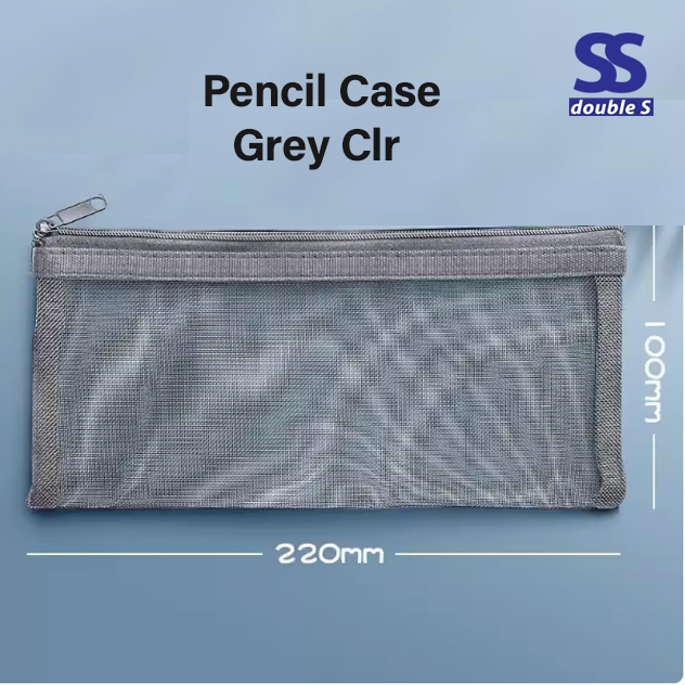 Pencil Case Kain Jaring/ Transparent Nylon Student Stationary Holder ...