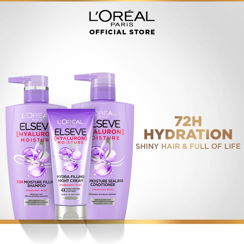 L'Oréal Paris ELSEVE Hyaluron 72H Moisture Filling Shampoo ...