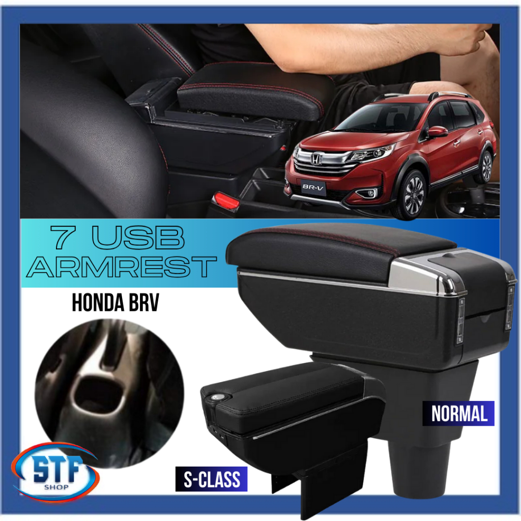 Honda BRV USB ARMREST ADJUSTABLE 7 CHARGING PORT WITH RED LINE | Shopee ...