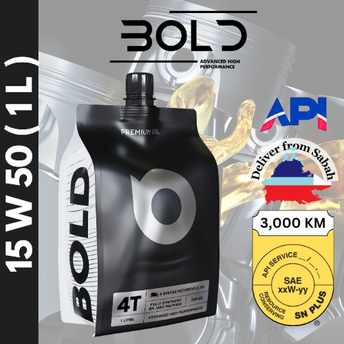BOLD 4T 15w50 1L 1.2L Fully Synthetic SN Motorcycle Engine Oil Minyak ...