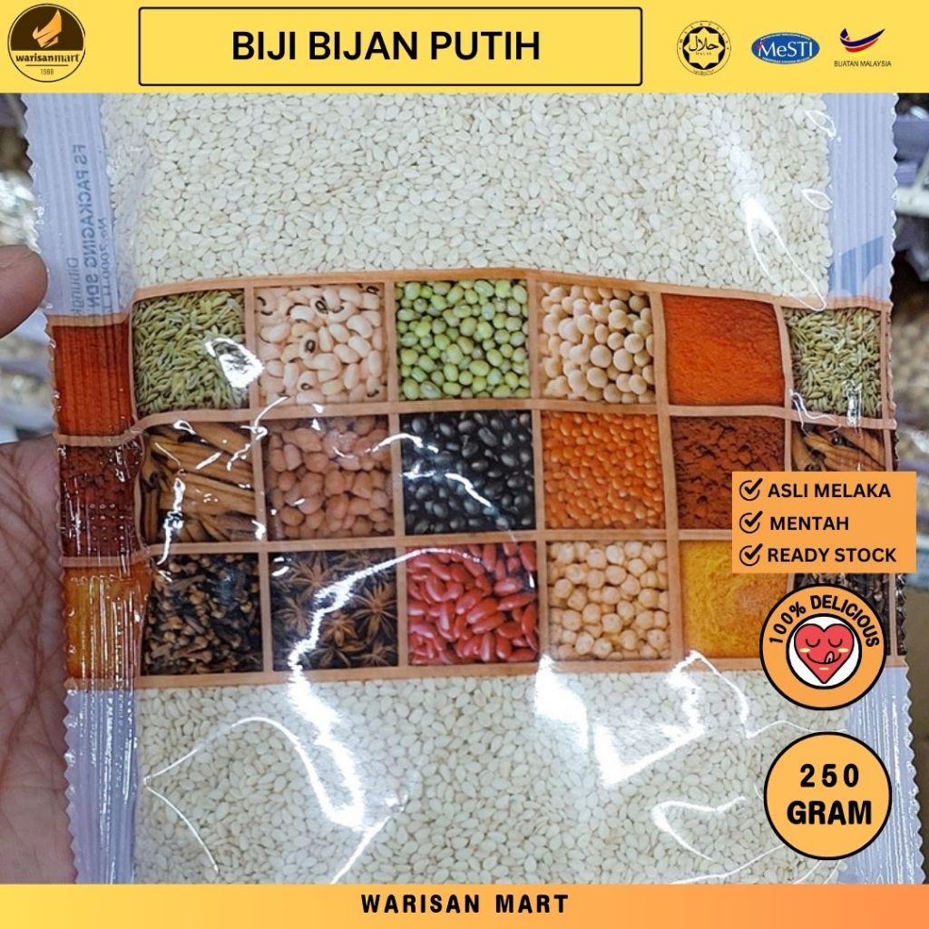 [ BIJI BIJAN ] SESAME SEEDS 250 GRAM ASLI MELAKA READY STOCK | Shopee ...
