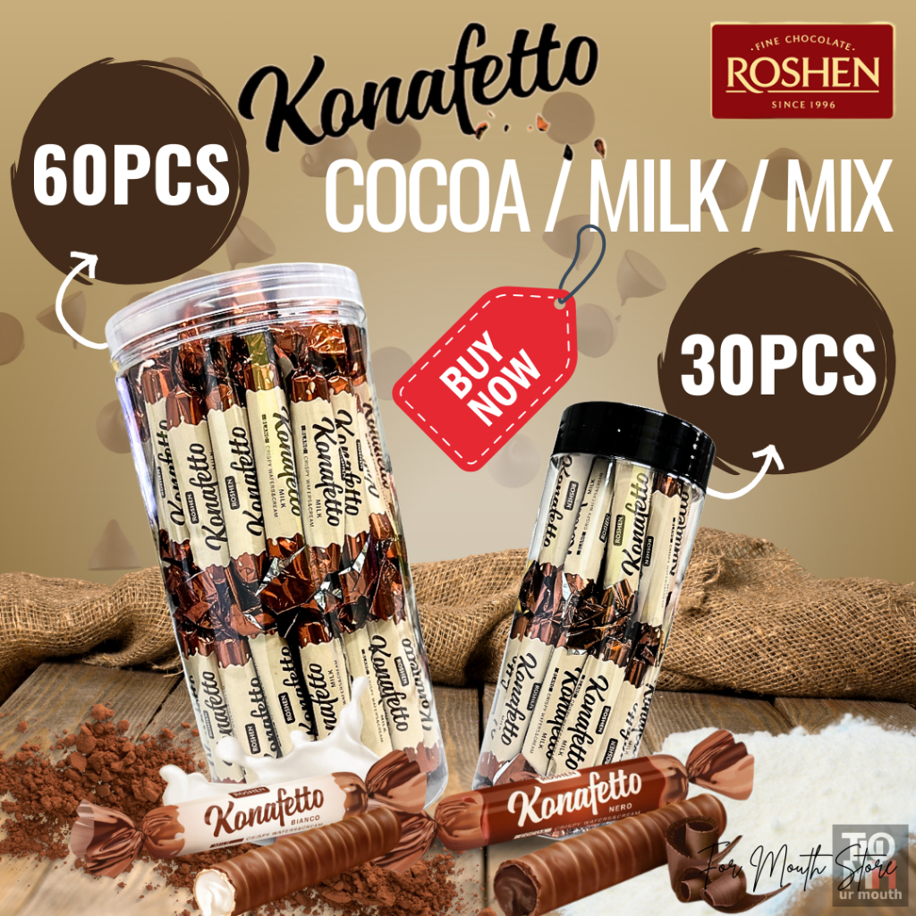 ROSHEN Konafetto Chocolate Konafetto Milk Coklat Konafetto Cocoa Nero ...