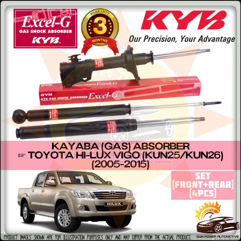 KAYABA KYB EXCEL G Toyota Hi-lux Hilux Vigo KUN25 KUN26 Gas Shock Strut ...