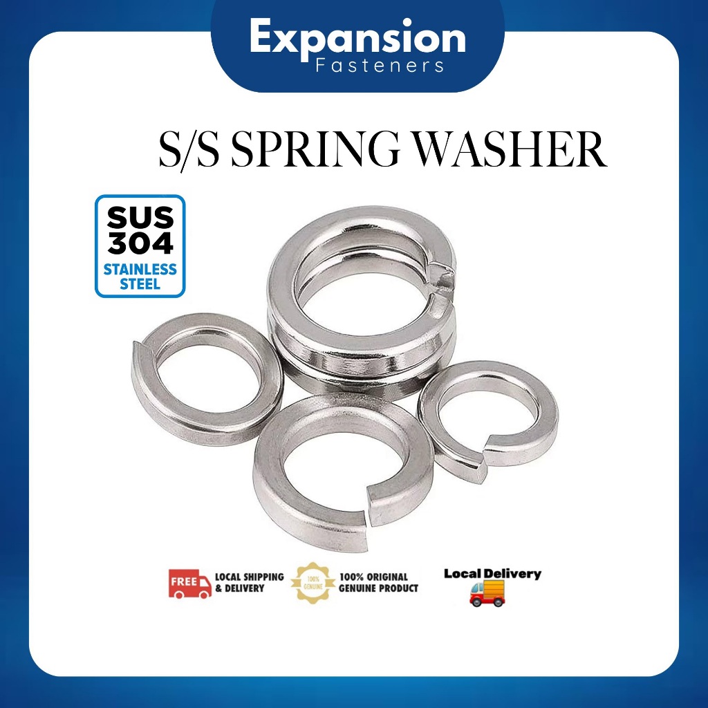 Spring Washer M2 M3 M4 M5 M6 M8 M10 M12 M14 304 Stainless Steel 304 DIN127B | Shopee Malaysia