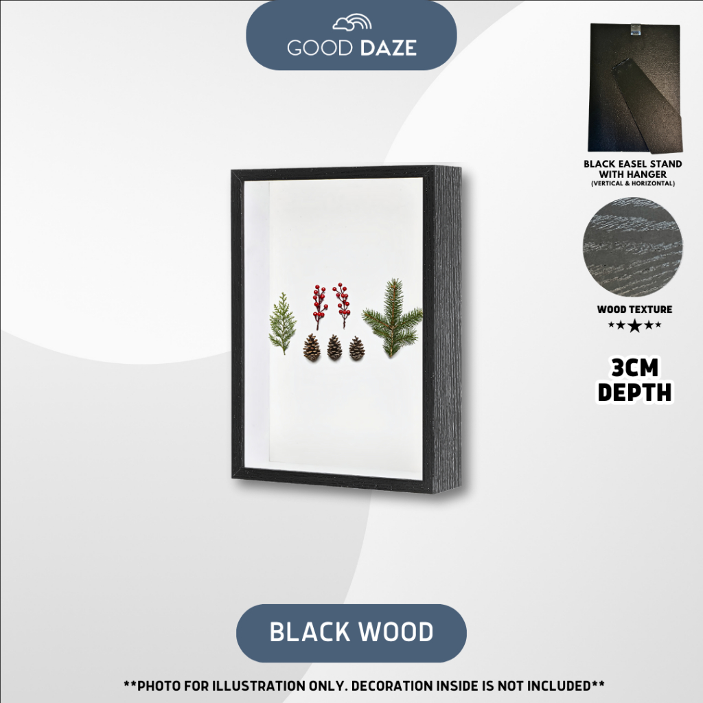 GOOD DAZE 3cm 3D Hollow Art Flower Frame Duit Hantaran Shadow Box 中空相框 ...