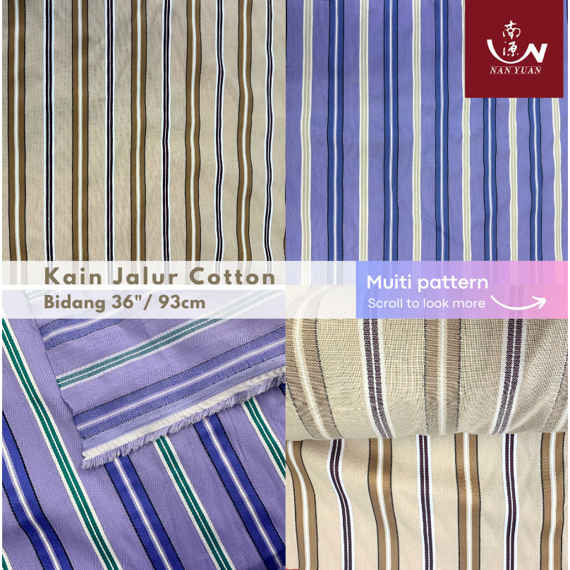 #NYC0066_Kain Jalur | Stripe Cotton | Bidang 93cm/36" | Stripe Cotton ...