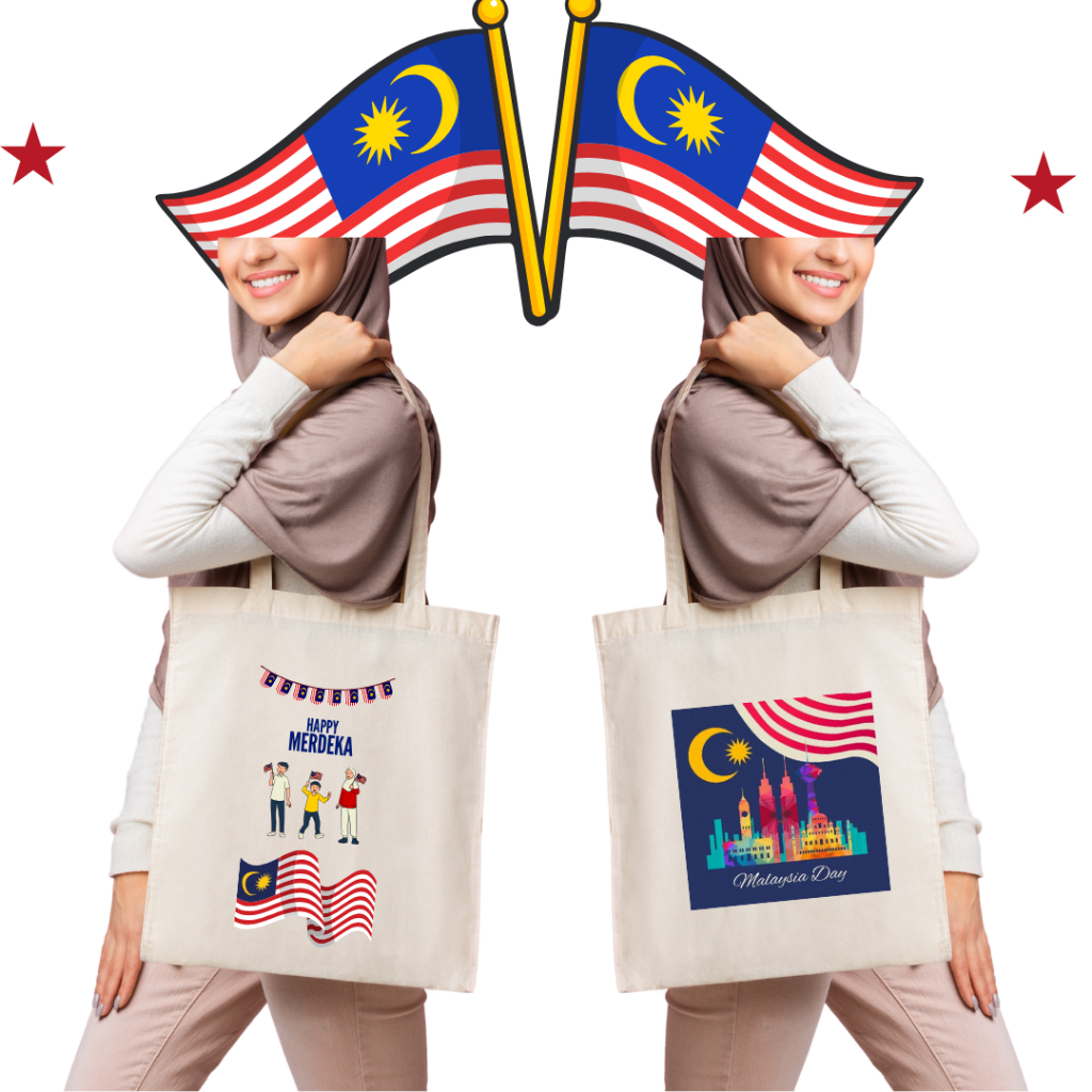 Hari Merdeka Corporate Gift Add LOGO Canvas Tote Bag Company Gifting ...