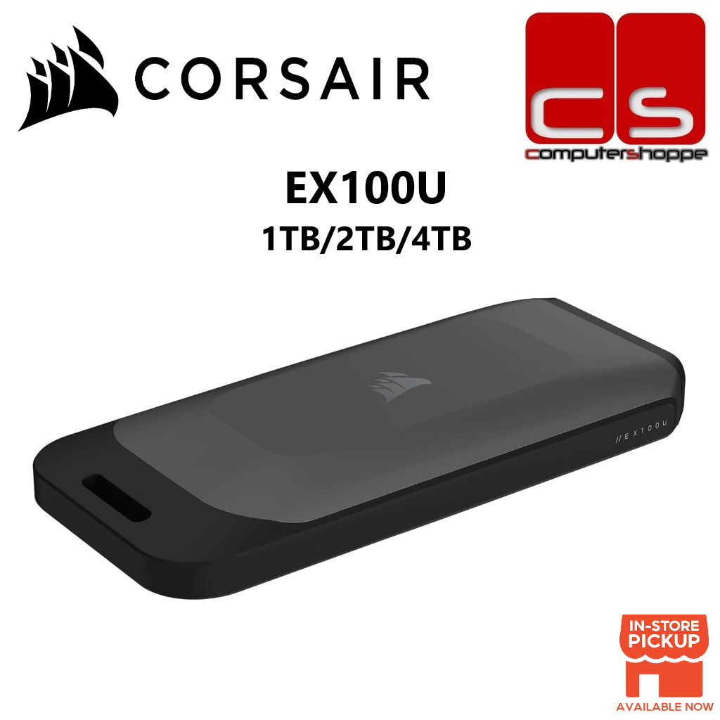 Corsair EX100U Portable Solid State USB Type-C Storage Drive - 1TB/2TB ...