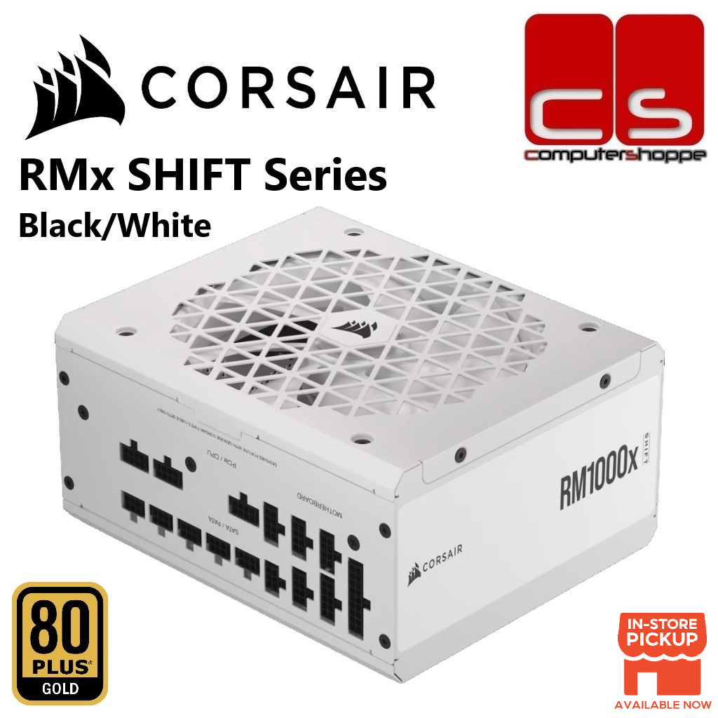 Corsair RMx SHIFT Series 80 PLUS Gold Fully Modular Side Interface ATX 3.1 Power Supply - RM850x ...