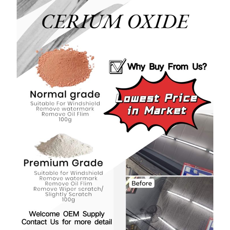Glass Polishing Powder Cerium Oxide [100g] WATERMARK SCRATCH REMOVER ...