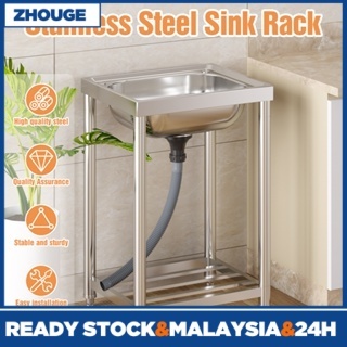50cmSinki Dapur Kitchen Sink With Stand Singki Dapur Wash Basin Sinki ...