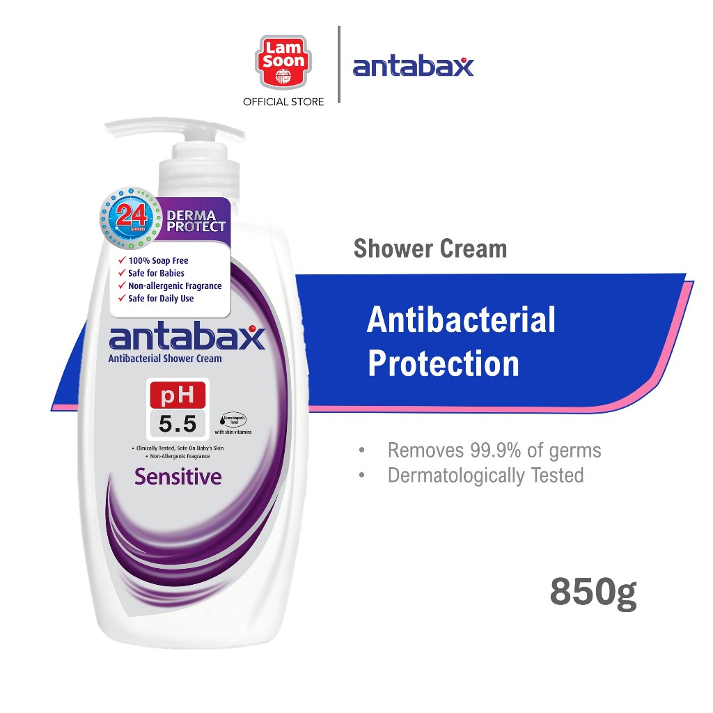 Antabax Antibacterial Shower Cream Bottle 850g - Sensitive | Shopee ...