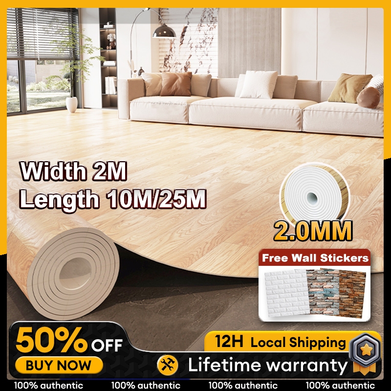 Tikar Getah Tebal 1 Gulung 10-25M Large Size PVC Floor Sticker ...