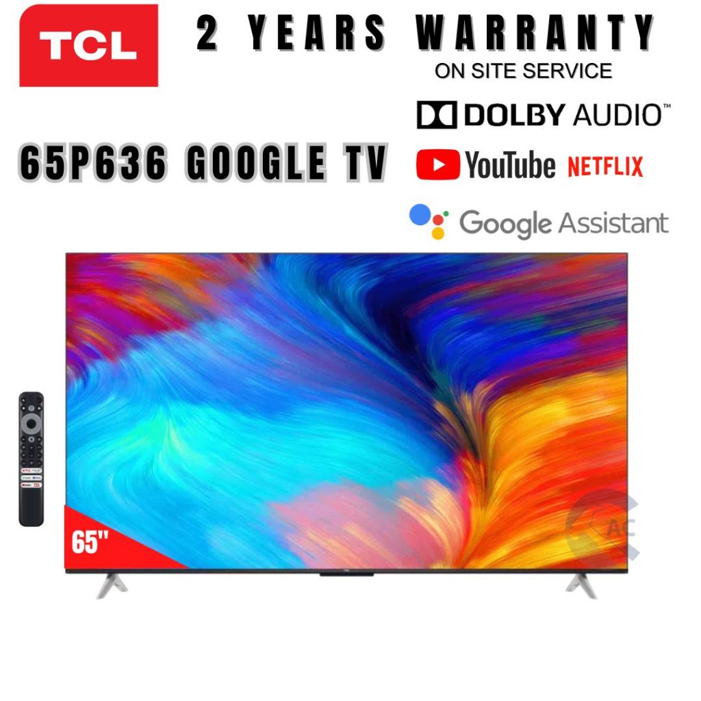TCL 4K LCD Smart TV Dolby Audio AIPQ2.0 P636 65P636 | Shopee Malaysia