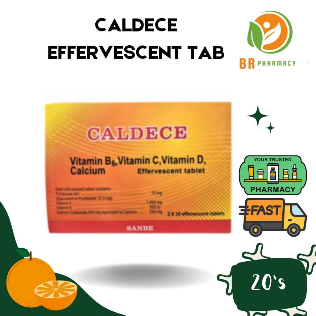 CALDECE Effervescent Tablet 20s Vitamin C, B & Calcium ( Cebion ...