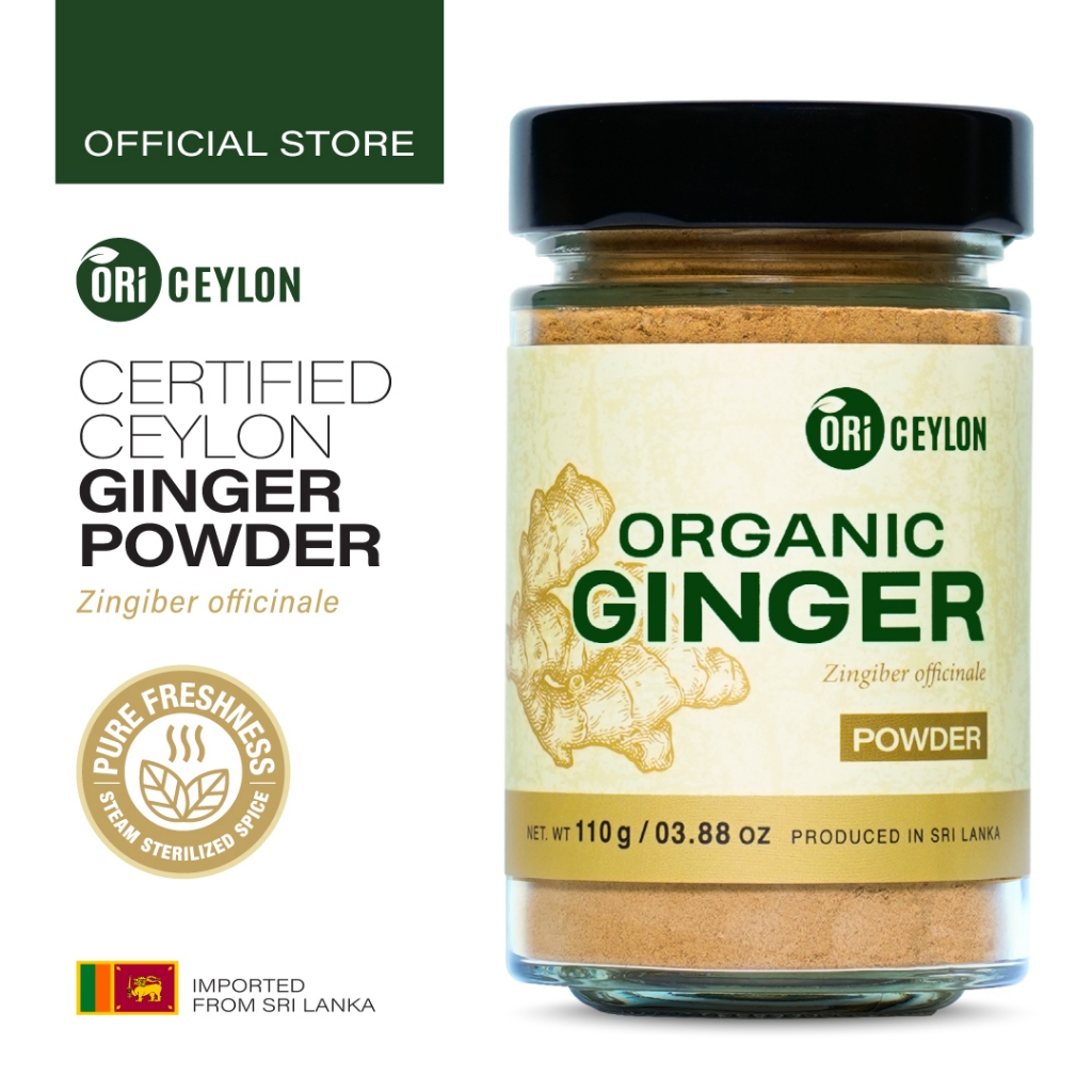 OriCeylon Organic Ginger Root Powder, 110g - Organik Sebuk Halia ...