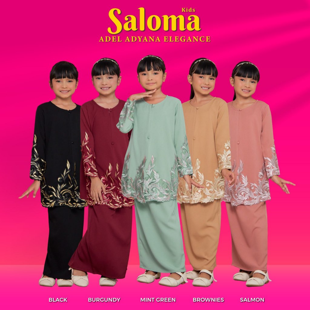 ADEL BAJU KURUNG MODEN SALOMA (KIDS) | PREMIUM SOFT KOREAN CREPE | KURUNG BUDAK VIRAL 2024 ...