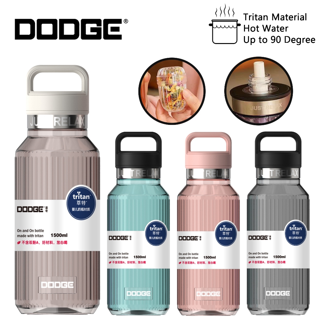 Dodge 1.5L Grand Center Direct Drink Large Capacity Leakproof Tritan BPA-Free Water Bottle ...