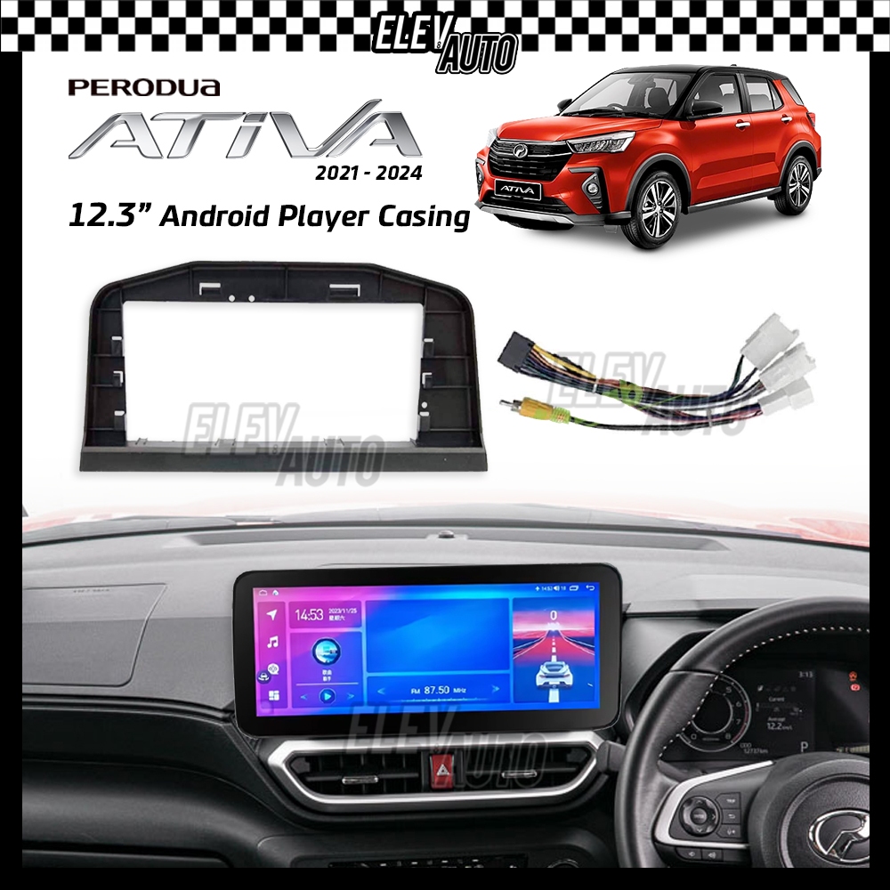 Perodua Ativa 2021 - 2024 12.3" BBA Casing Android Installation Dash ...