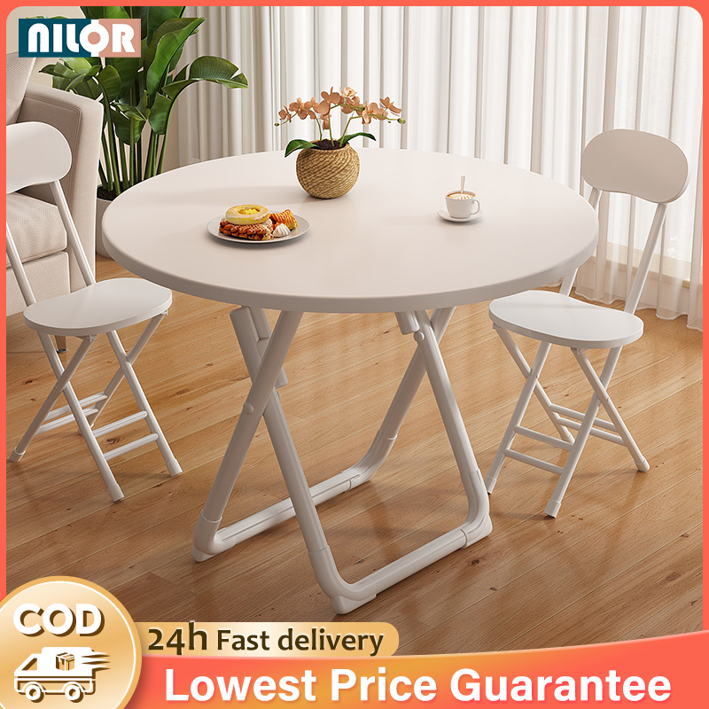 Folding Dining Table Round Coffee Meja Foldable Dining Table Home ...