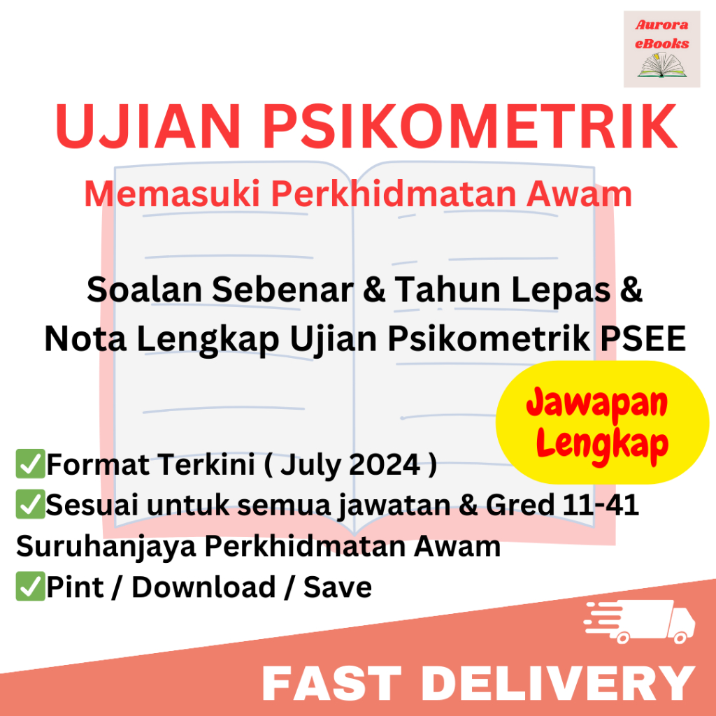 [Softcopy PDF📚] Koleksi Soalan Sebenar & Tahun Lepas Exam Lepas Psikometrik PSEE | Temuduga ...
