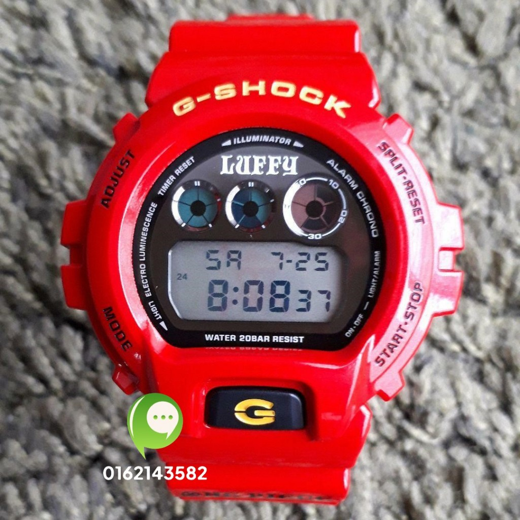 GSK SHOCK X ONE PIECE Monkey D. Luffy And ZAKUI Model Jam Tangan ...