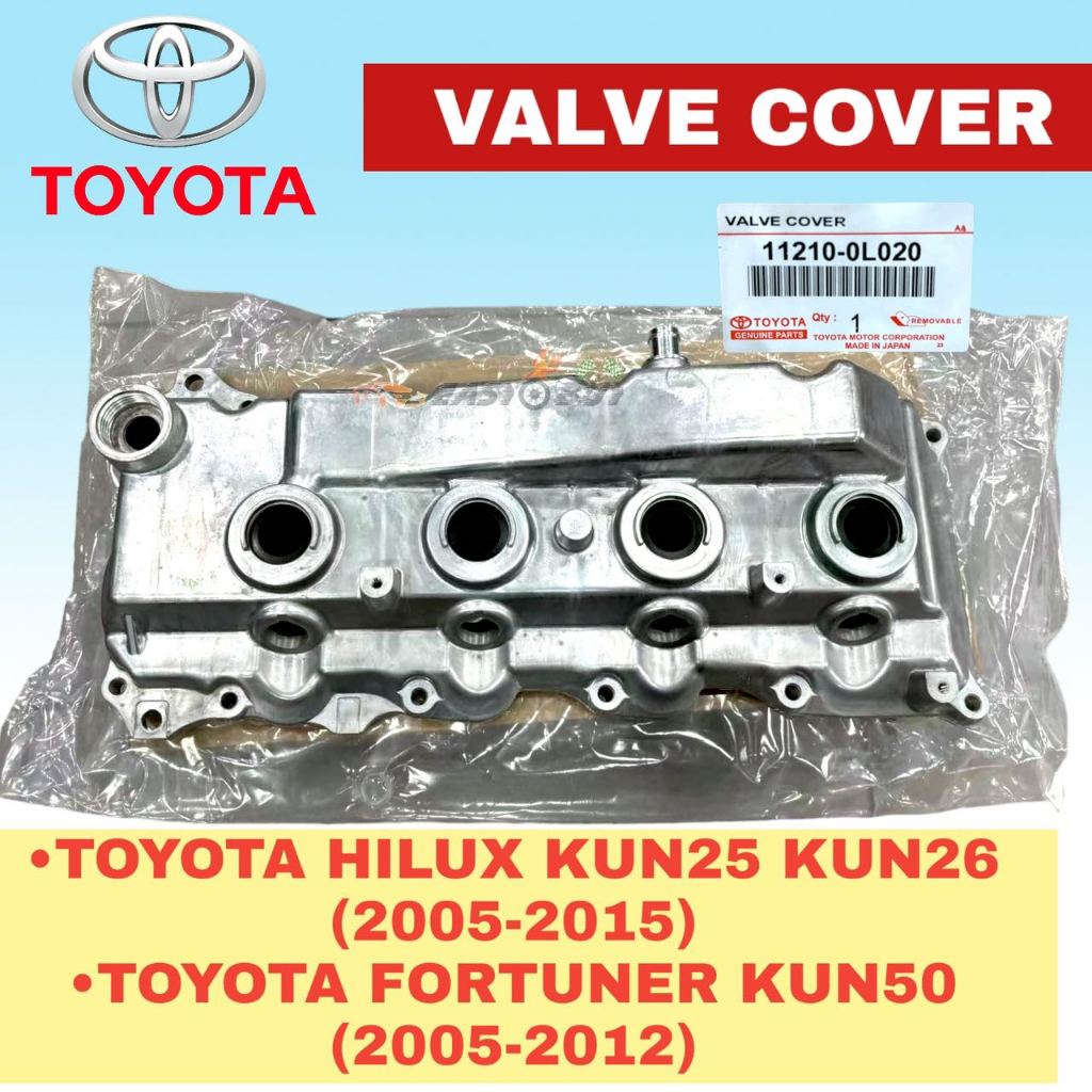 Original TOYOTA Aluminum Engine Valve Cover - Hilux KUN25 KUN26 / FORTUNER KUN50 Hiace 1KD 2KD ...
