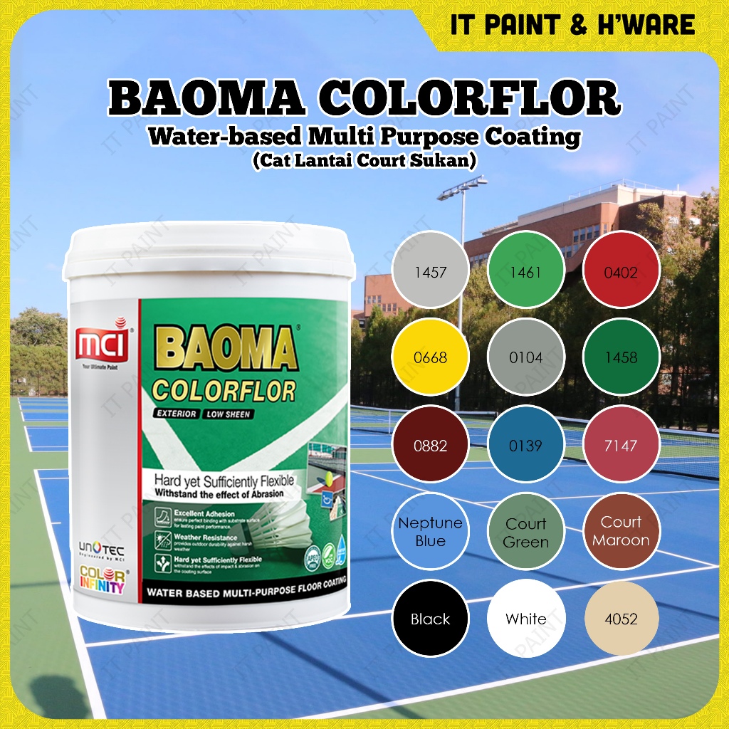 5 Liter MCI Paint Baoma ColorFlor Multi Purpose Floor Paint for Sport ...