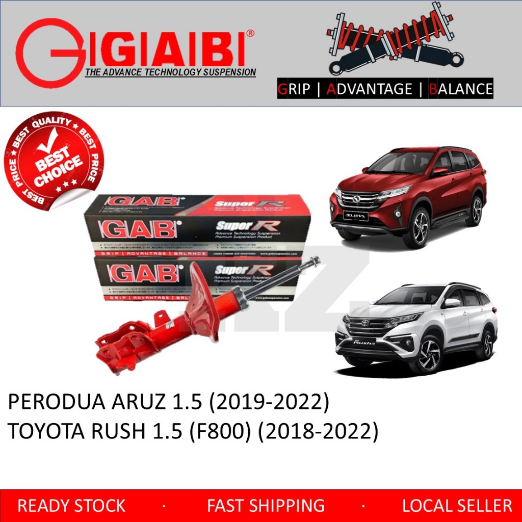 ORIGINAL GAB HEAVY DUTY SUPER R FRONT / REAR ABSORBER - PERODUA ARUZ 1. ...