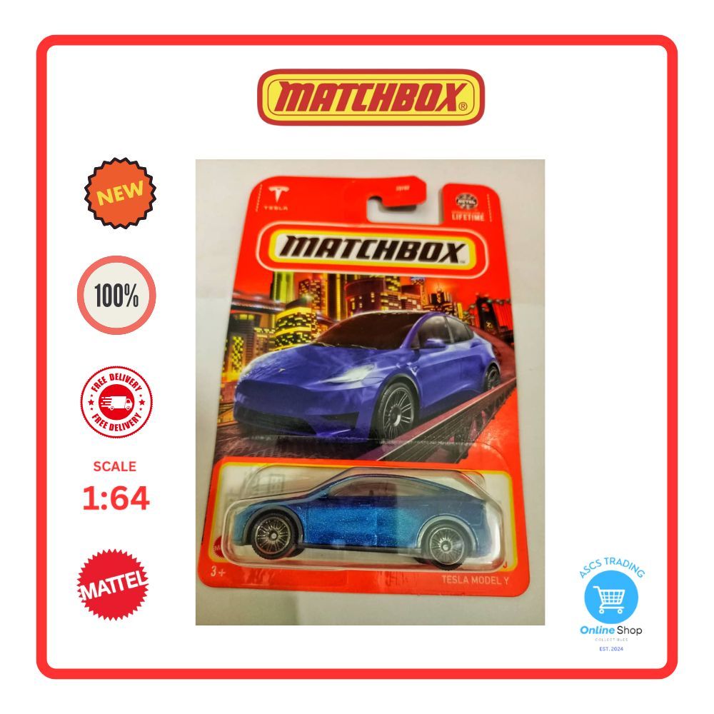 ORIGINAL MATCHBOX TESLA MODEL Y (METALLIC BLUE) | Shopee Malaysia