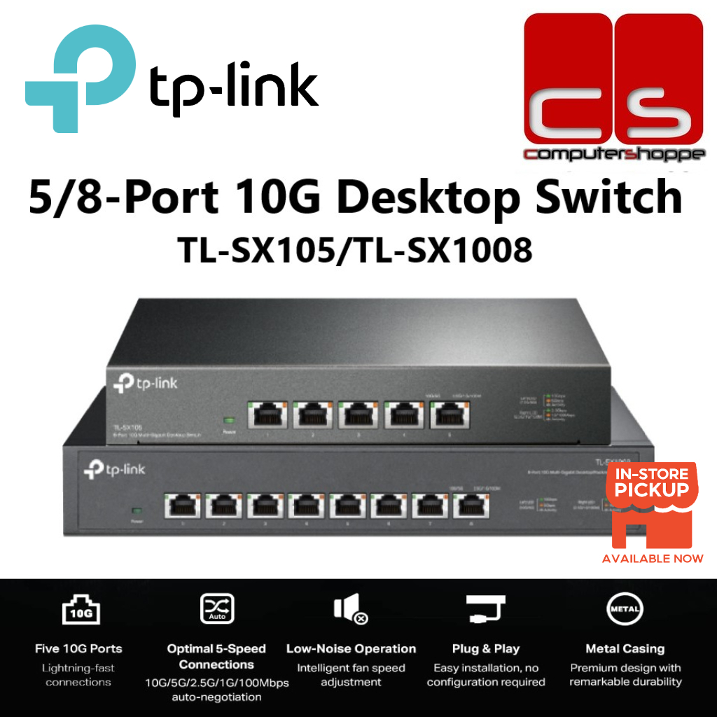 TP-Link 5/8-Port 10G Multi-Gigabit Unmanaged Switch - TL-SX105/TL ...