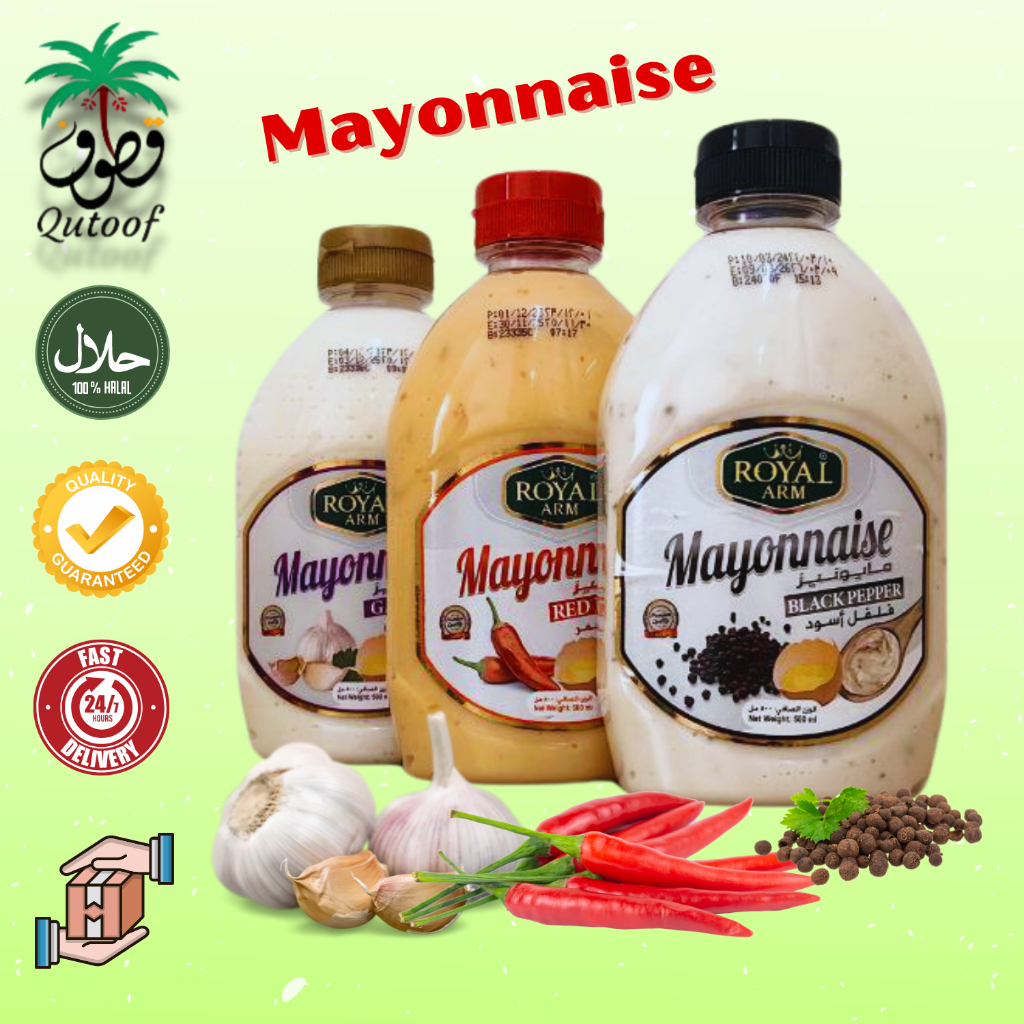 Garlic Sauce / Mayonnaise / Royal Arm / Red Pepper / Garlic / Black ...