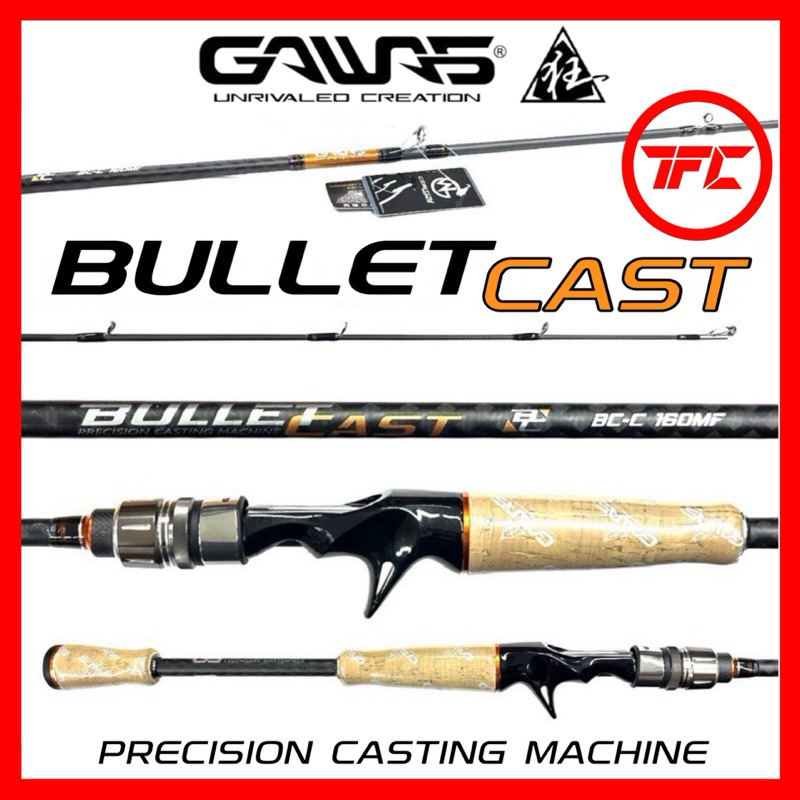 GAWAS Bullet Cast Baitcast & Spinning Fishing Rod BC Baitcasting 1piece ...