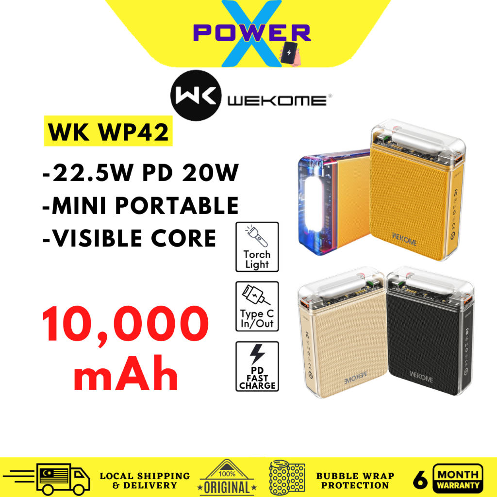 Wekome WP-42 10000mAh QC 22.5W PD20W 5A SCP Super Fast Charge ...