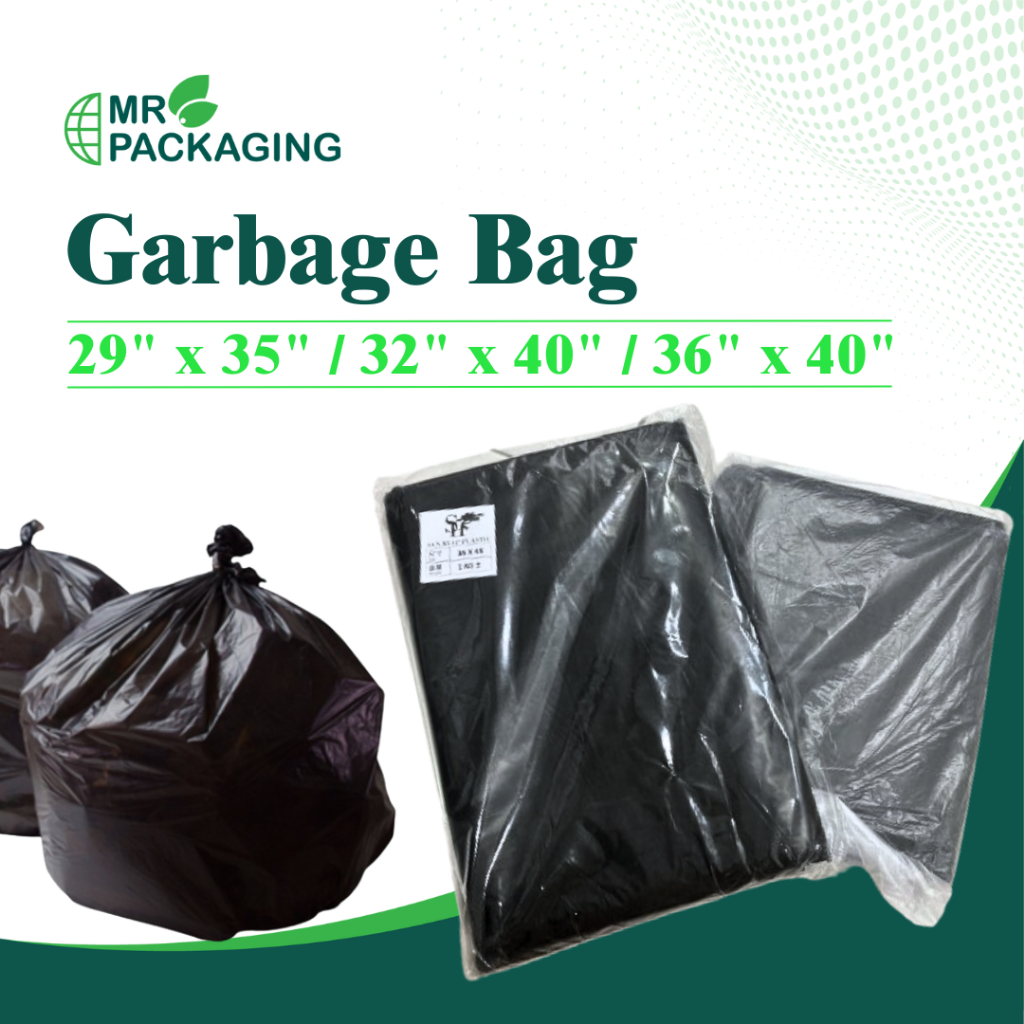 Plastic Garbage Bag HDPE Rubbish Bag(Black)/Plastick Beg Sampah (Black ...