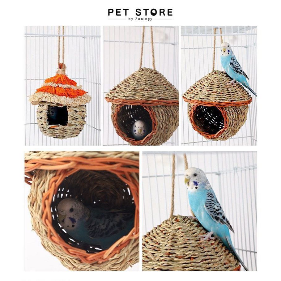 Bird Nest Breeding Nest Grass Weave Canary Finch Budgie Cockatiel House ...