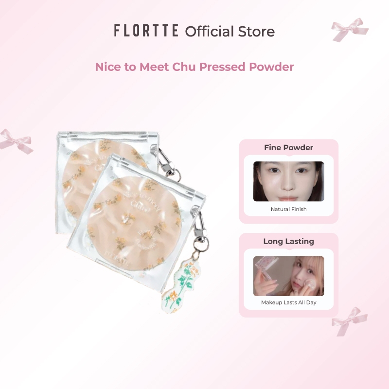 FLORTTE Nice to Meet Chu Pressed Powder 初吻系列小透明粉饼 | Shopee Malaysia