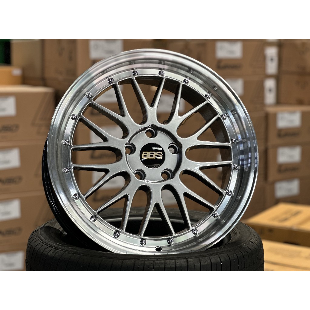 NEW 18X8J BBS LM Rim (set of 4) Hyper Dark 5X112 for Golf MK6 MK7 MK8 ...