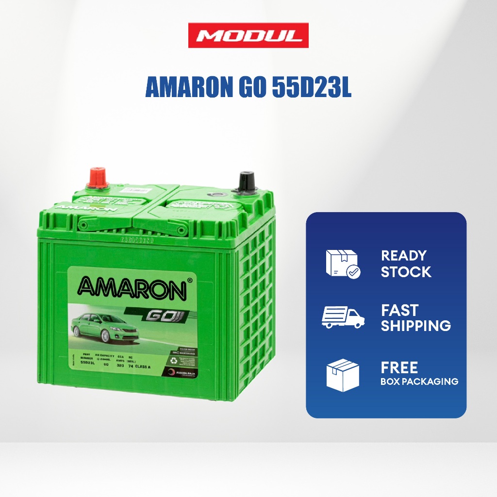 Amaron GO 55D23L Car Battery Bateri Kereta Proton Exora Preve Toyota ...