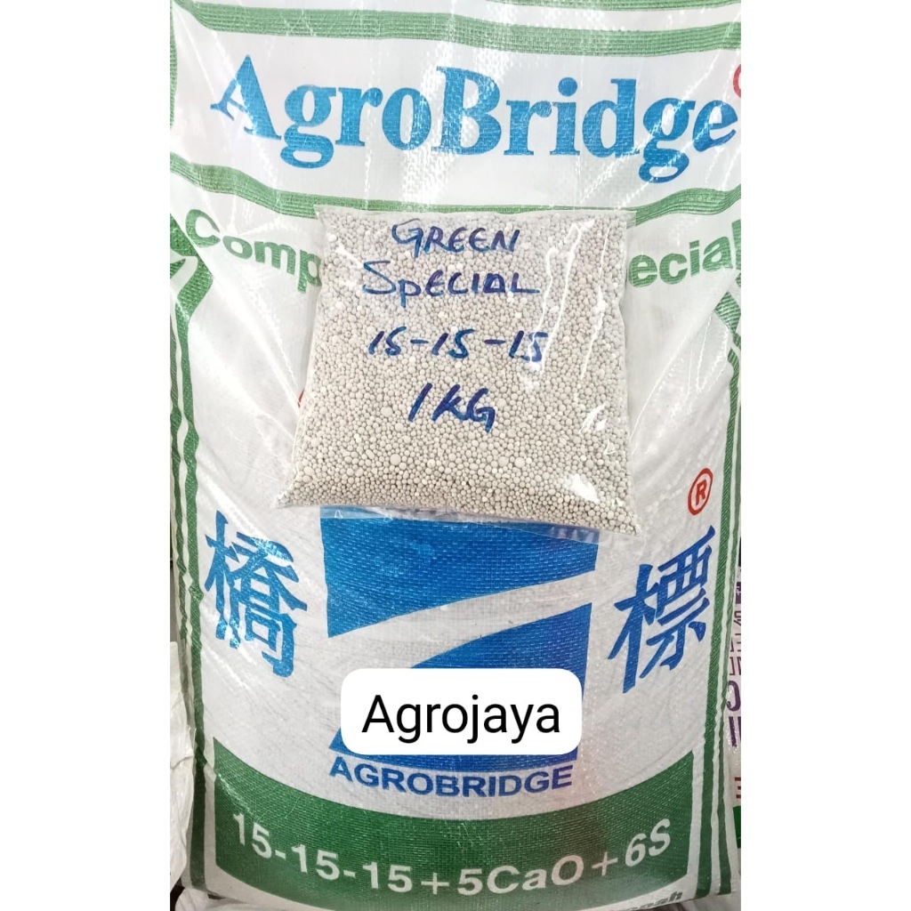 AgroBridge Complex Green Special 15-15-15+5Ca0+6S (repack 1kg) | Shopee Malaysia