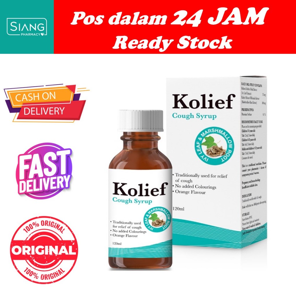 (Expiry 1/11/2024) Kolief Cough Syrup 120ml | Shopee Malaysia